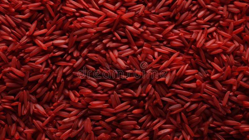 Red Rice Background Image with Many Rice Pieces in Same Color. Neural ...