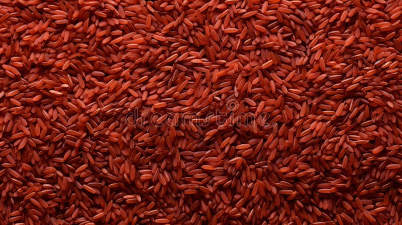 Red Rice Background Image with Many Rice Pieces in Same Color. Neural ...