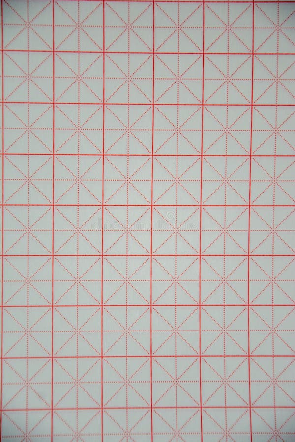 Red Rice Grid Calligraphy Practice Paper, Neat and Orderly Stock Image ...