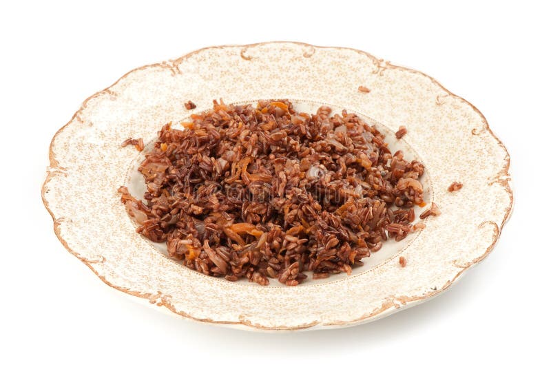 Red Rice with Onion and Carrot Stock Image - Image of brown, dish: 42214623