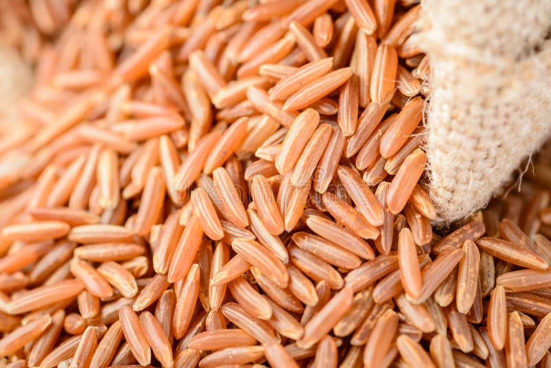 Red rice stock image. Image of organic, sack, brown, vegetarian - 54021051