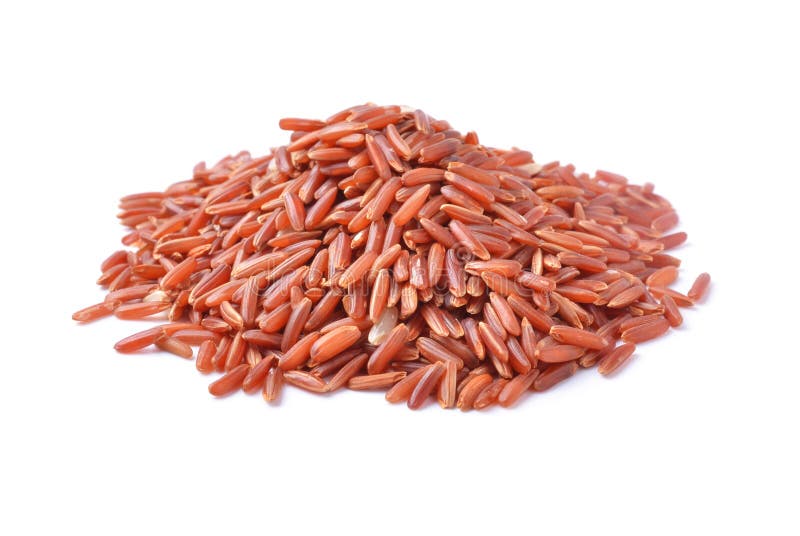 Red Rice on White Background Stock Photo - Image of rice, grain: 59279642