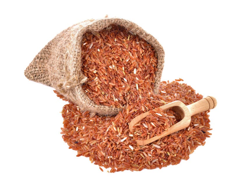 Red Rice on White Background Stock Photo - Image of heap, basic: 122352940