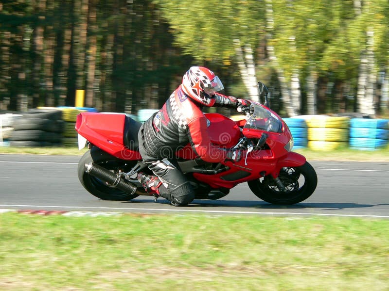 Red rider stock image. Image of motorbike, race, motor - 5329427
