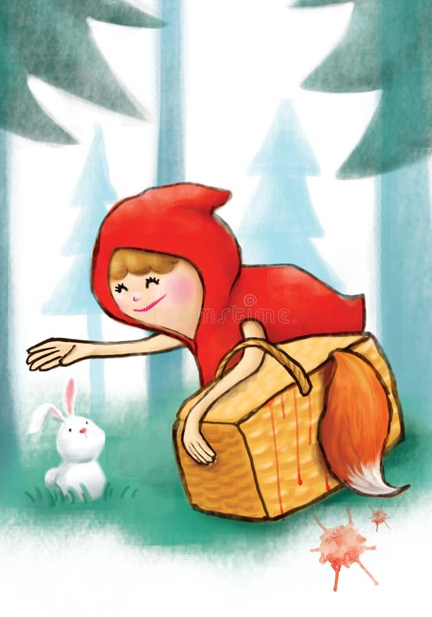 Red riding hood stock illustration. Illustration of forest - 32309902