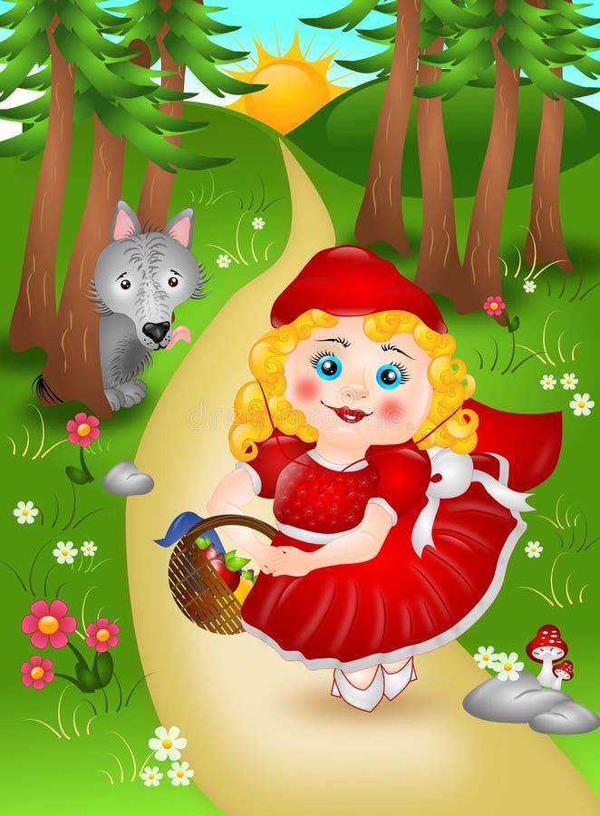 Red Riding Hood Landscape Stock Illustrations – 53 Red Riding Hood ...