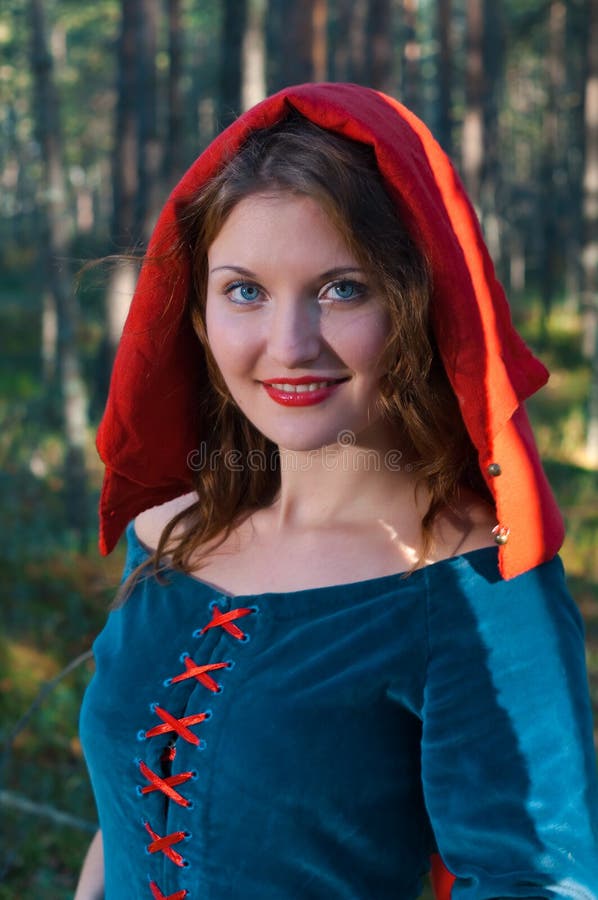 Red Riding hood standing stock image. Image of concept - 16936571