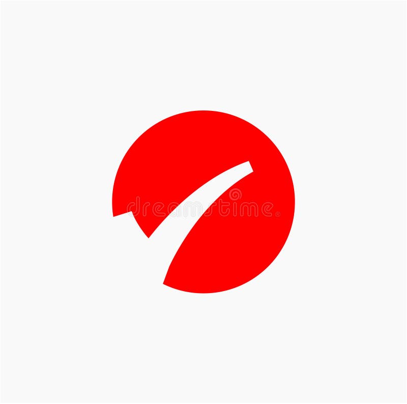 Red Right Tick Vector Icon. Red Mark Symbol Stock Vector - Illustration ...