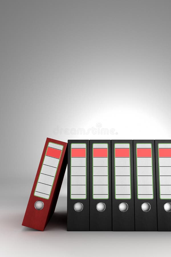 Red ring binder stock illustration. Illustration of paperwork - 19660413