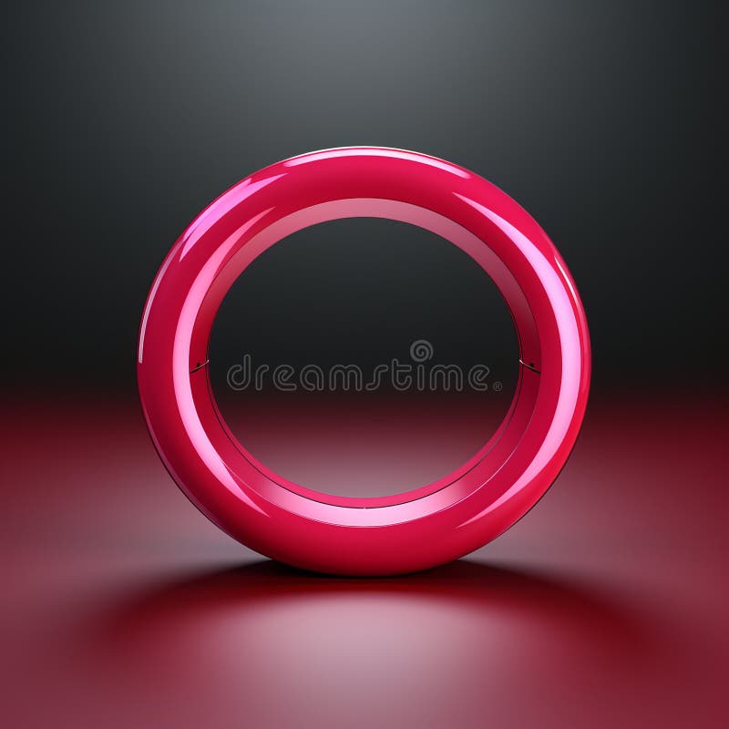 A Red Ring on a Black Background Stock Illustration - Illustration of ...