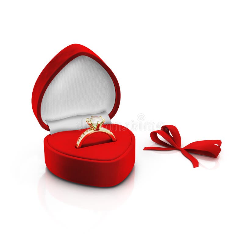 Diamond Ring in Case stock illustration. Illustration of wedding - 751670