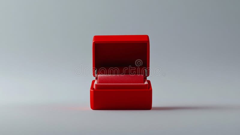 Red Ring Box on Gray Background Stock Illustration - Illustration of ...
