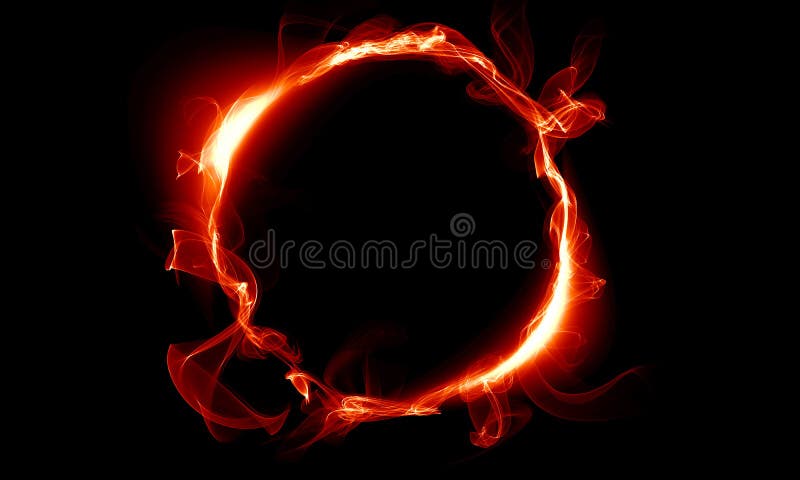 Red Ring Consisting of a Smoke. the Magical Thing. Fantasy Stock ...
