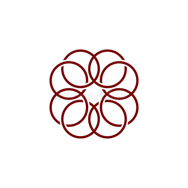 Red Ring Petal Flower Logo Template Illustration Design. Vector EPS 10 ...