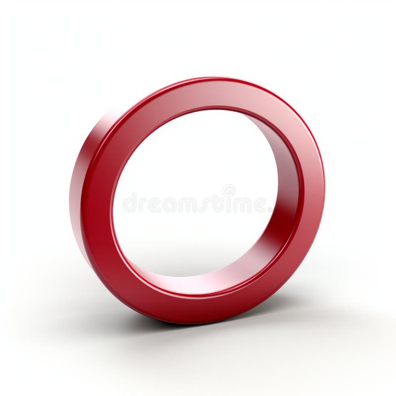 A Red Ring on a White Background Stock Illustration - Illustration of ...