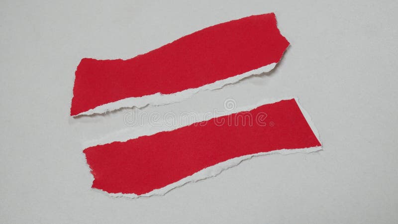 Red Rip Paper on White Background Stock Photo - Image of edge, message ...