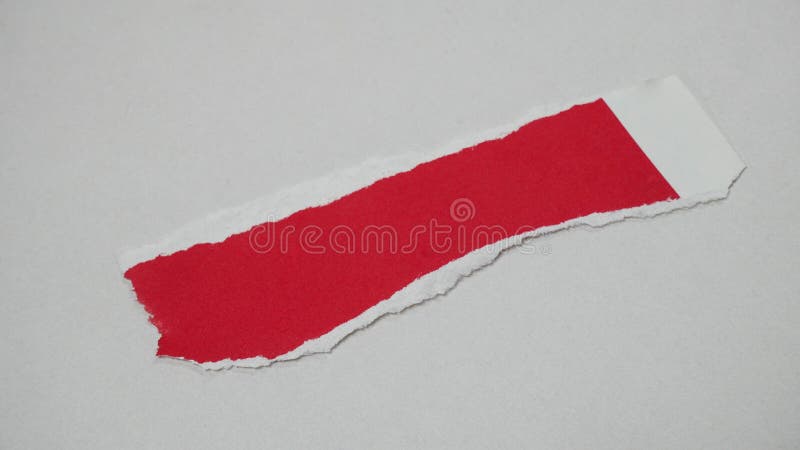 Red Rip Paper on White Background Stock Photo - Image of teared ...