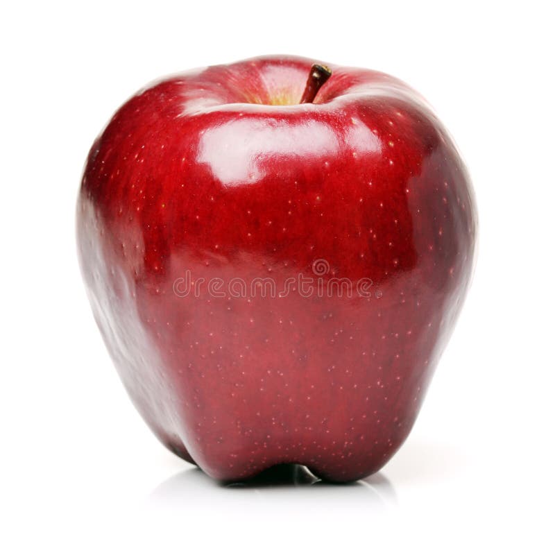 Red ripe apple stock photo. Image of white, fresh, healthy - 136140772