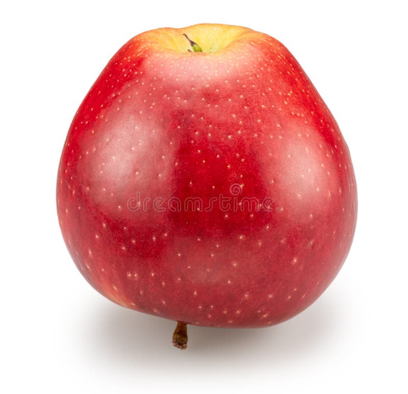Ripe Red Apple with a Leaf. Stock Image - Image of green, sweet: 16354471