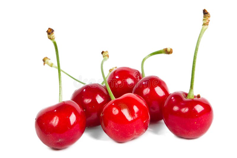 Red ripe cherries stock photo. Image of leaf, food, cherries - 34668392