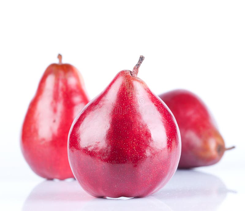 Red ripe pears stock image. Image of studio, healthy - 32369595