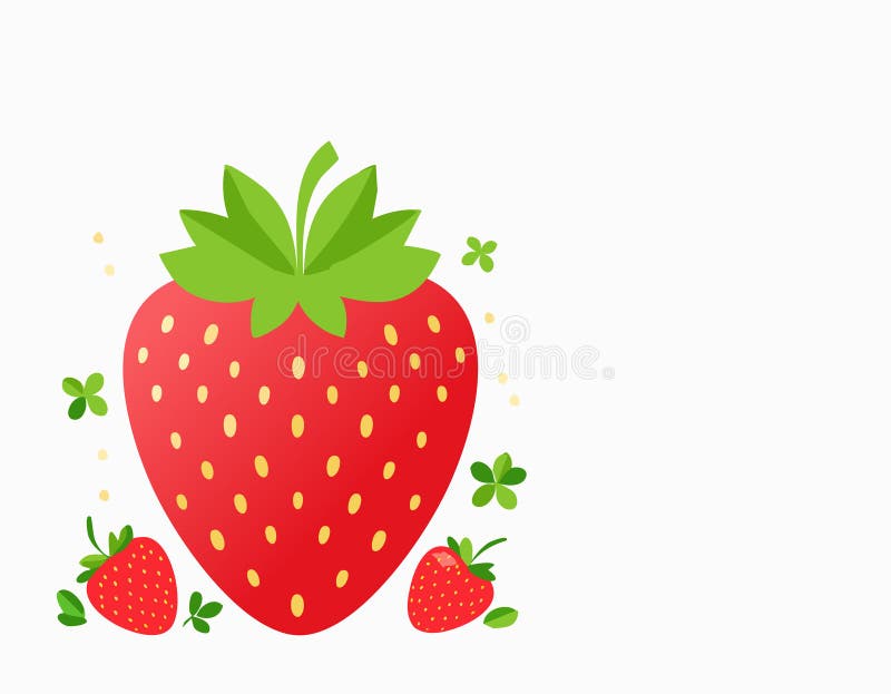 Red Ripe Strawberry with Elegant Simplicity, Ideal for Summer Themes ...