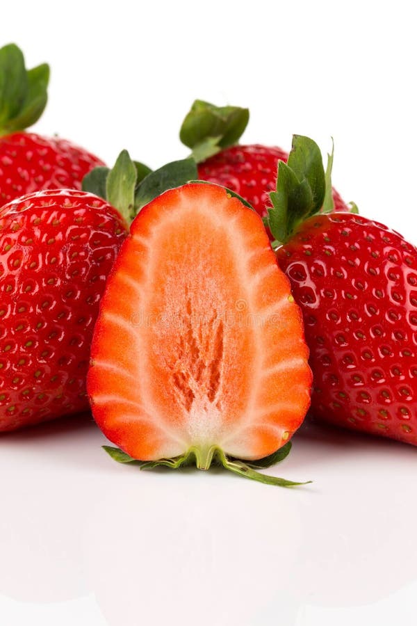 Red ripe strawberry fruits stock image. Image of freshness - 276416899