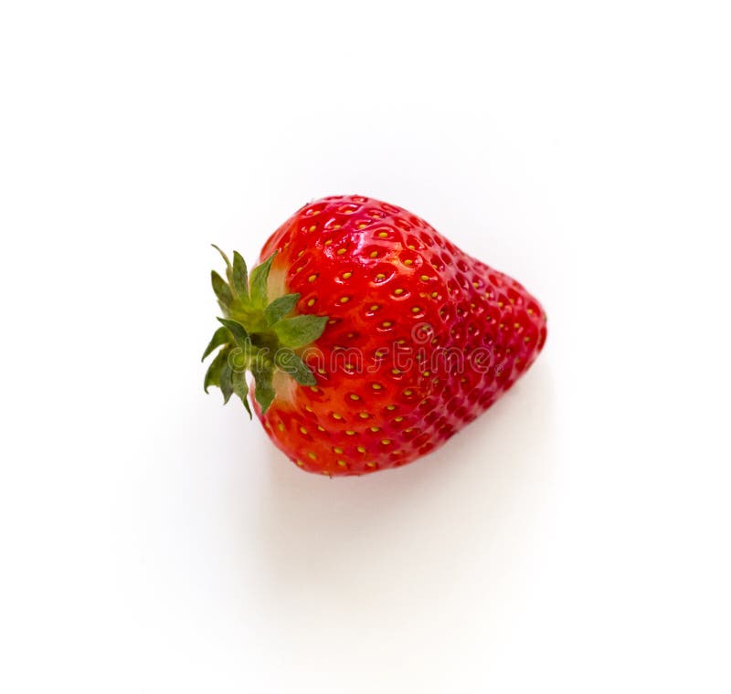Strawberry with Shadow on Gold Background Stock Image - Image of shadow ...