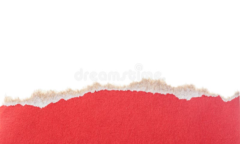 128 Torn Ripped Paper Red Header Isolated White Stock Photos - Free ...