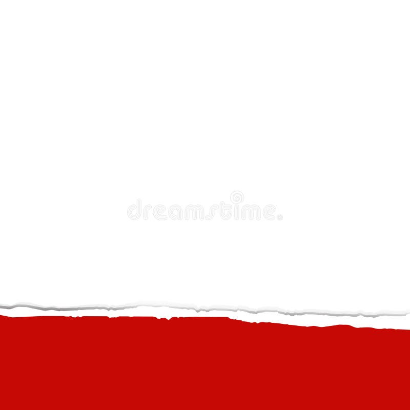 Red Ripped Paper White Background Stock Vector - Illustration of ...