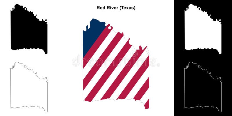 Red River outline map stock vector. Illustration of area - 324148395