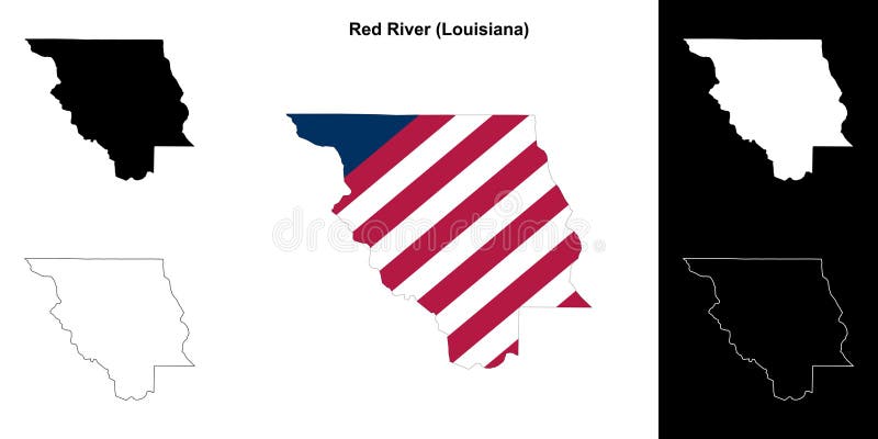 Red River outline map stock illustration. Illustration of vector ...