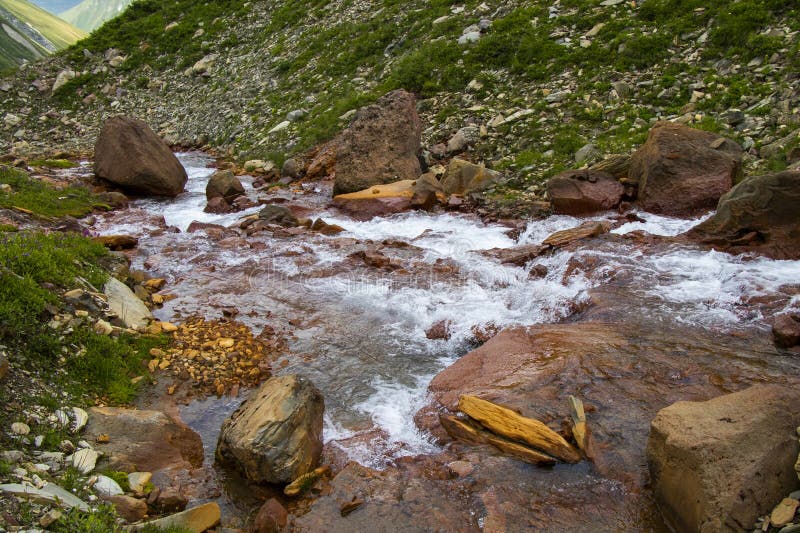 Red river rocks and water stock image. Image of color - 323425723