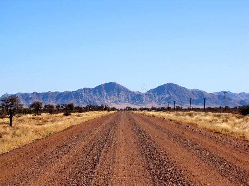 Red road stock image. Image of namibia, central, horizon - 11300787