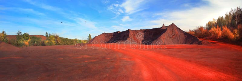 Red road stock image. Image of industrial, open, development - 47086051