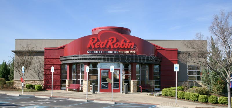 Red Robin Restaurant editorial stock photo. Image of entree - 87797918