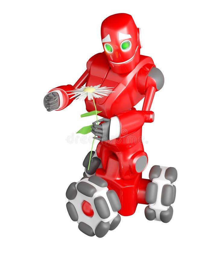 The red robot stock illustration. Illustration of treat - 22813122