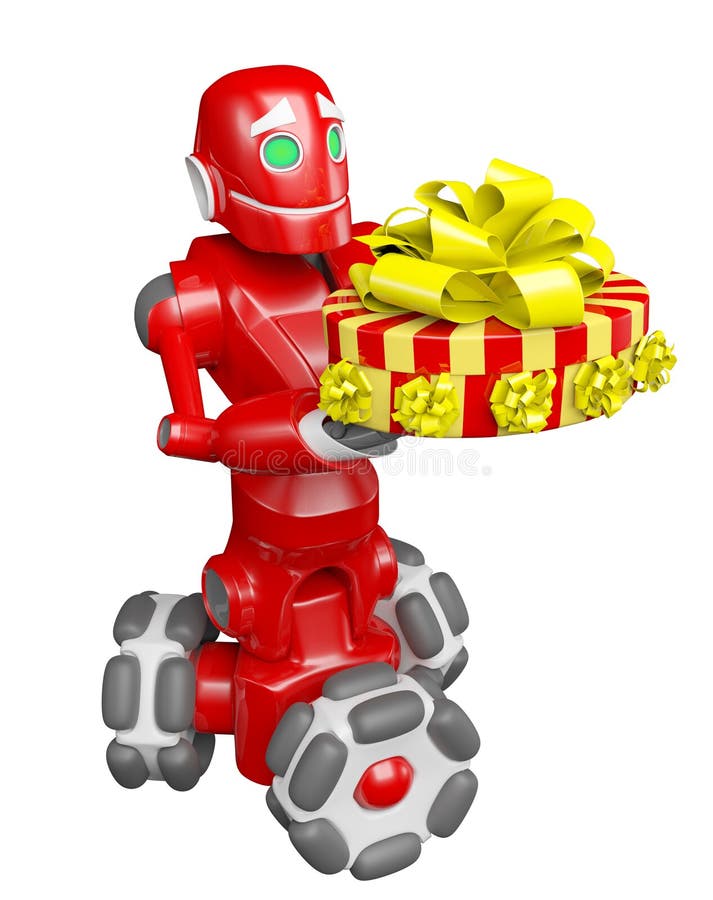 The red robot stock illustration. Illustration of humanoid - 22738820