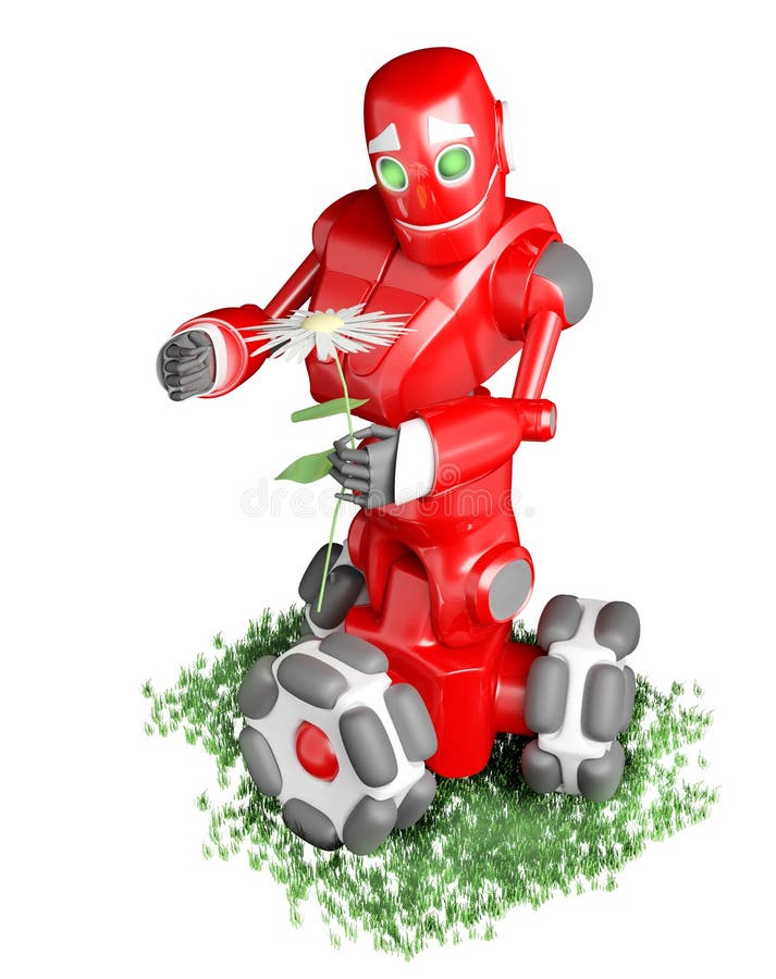 The red robot stock illustration. Illustration of large - 22738877