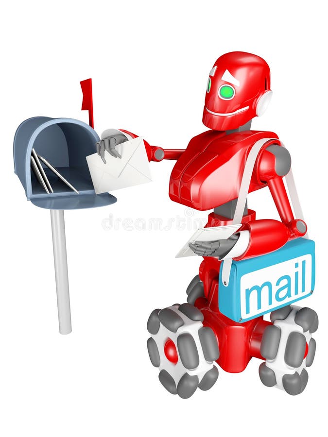 Robot Postman Stock Illustrations – 166 Robot Postman Stock ...