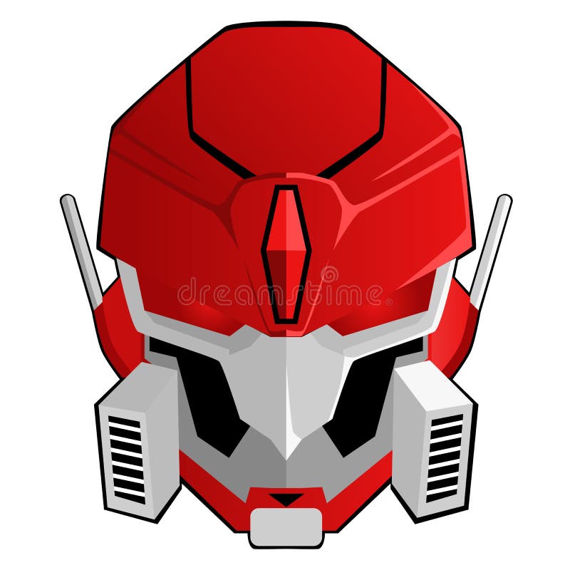 Red robot head stock vector. Illustration of headwear - 80248489