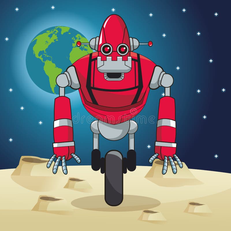 Space robot icon stock vector. Illustration of galaxy - 212414807