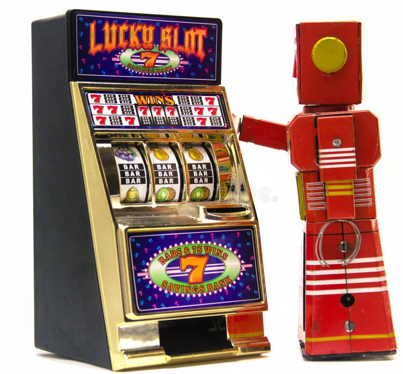 Red robot stock photo. Image of machine, bandit, gambling - 88274934