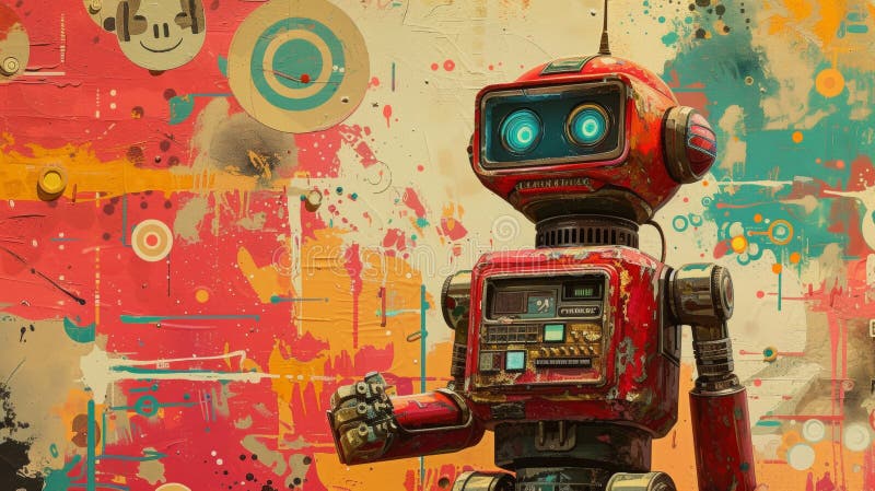 Ai Robot Graffiti Stock Photos - Free & Royalty-Free Stock Photos from ...