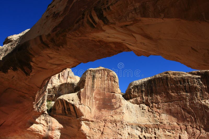 Rock Arch Windows at Night stock photo. Image of american - 9452328