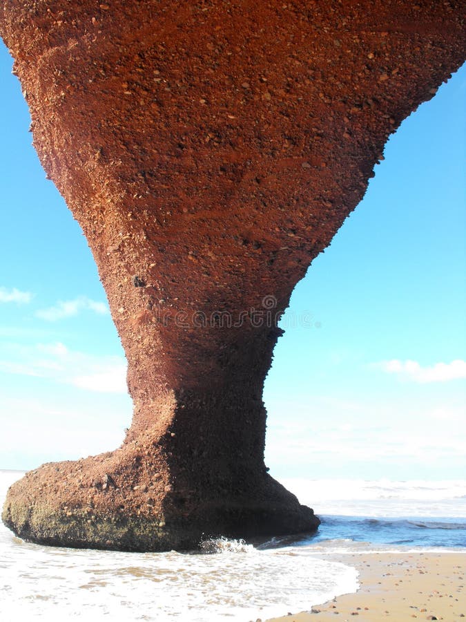 Legzira Beach Arch Rock Morocco Stock Photo - Image of arabic, desert ...