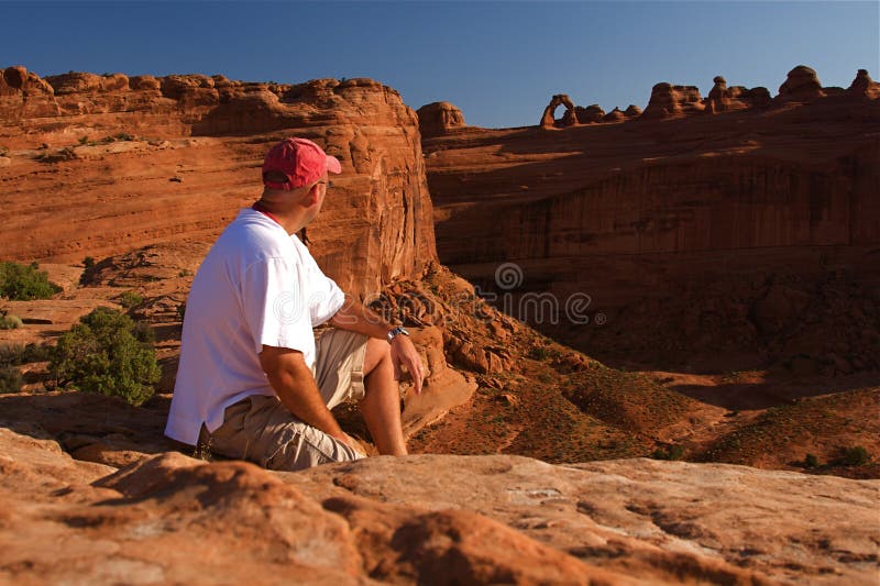 Red Rock Arches stock photo. Image of dawn, landscape - 14956646