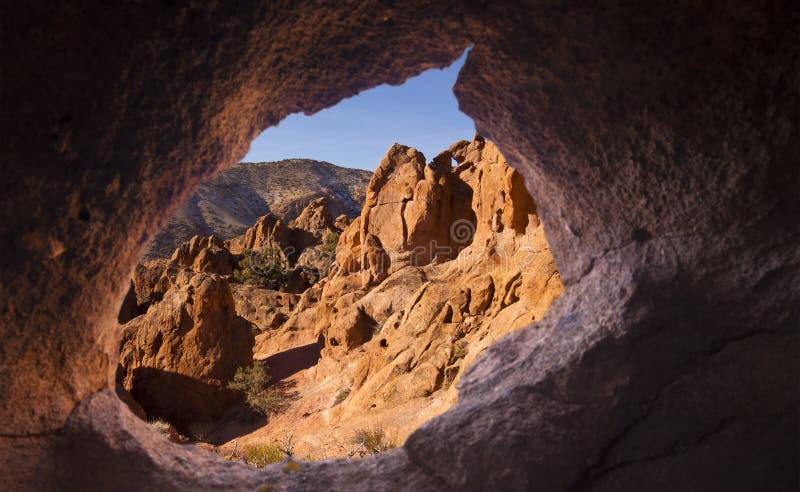 Red Rock cave stock photo. Image of green, clouds, stone - 21102592