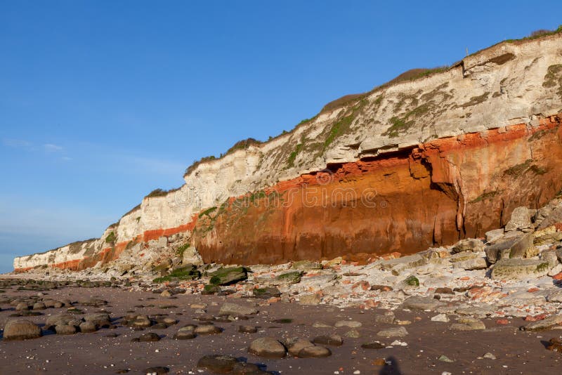 Red Rock Cliffs in Hunstanton Norfolk UK Stock Image - Image of england ...