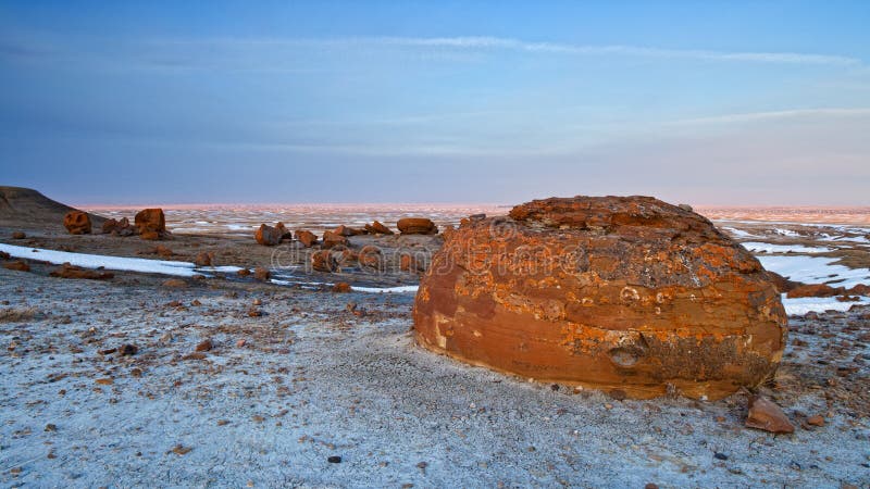 Red Rock Coulee in Southern Alberta, Canada Stock Photo - Image of ...